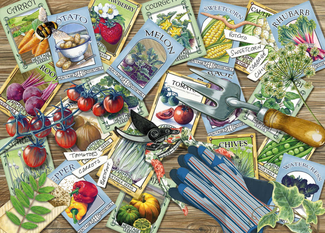 Veg Seed Packets 1000 Piece Jigsaw Puzzle – Otter House