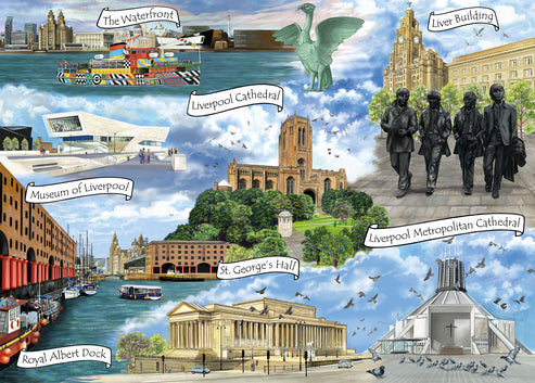 Liverpool Landmarks 1000 Piece Jigsaw Puzzle – Otter House