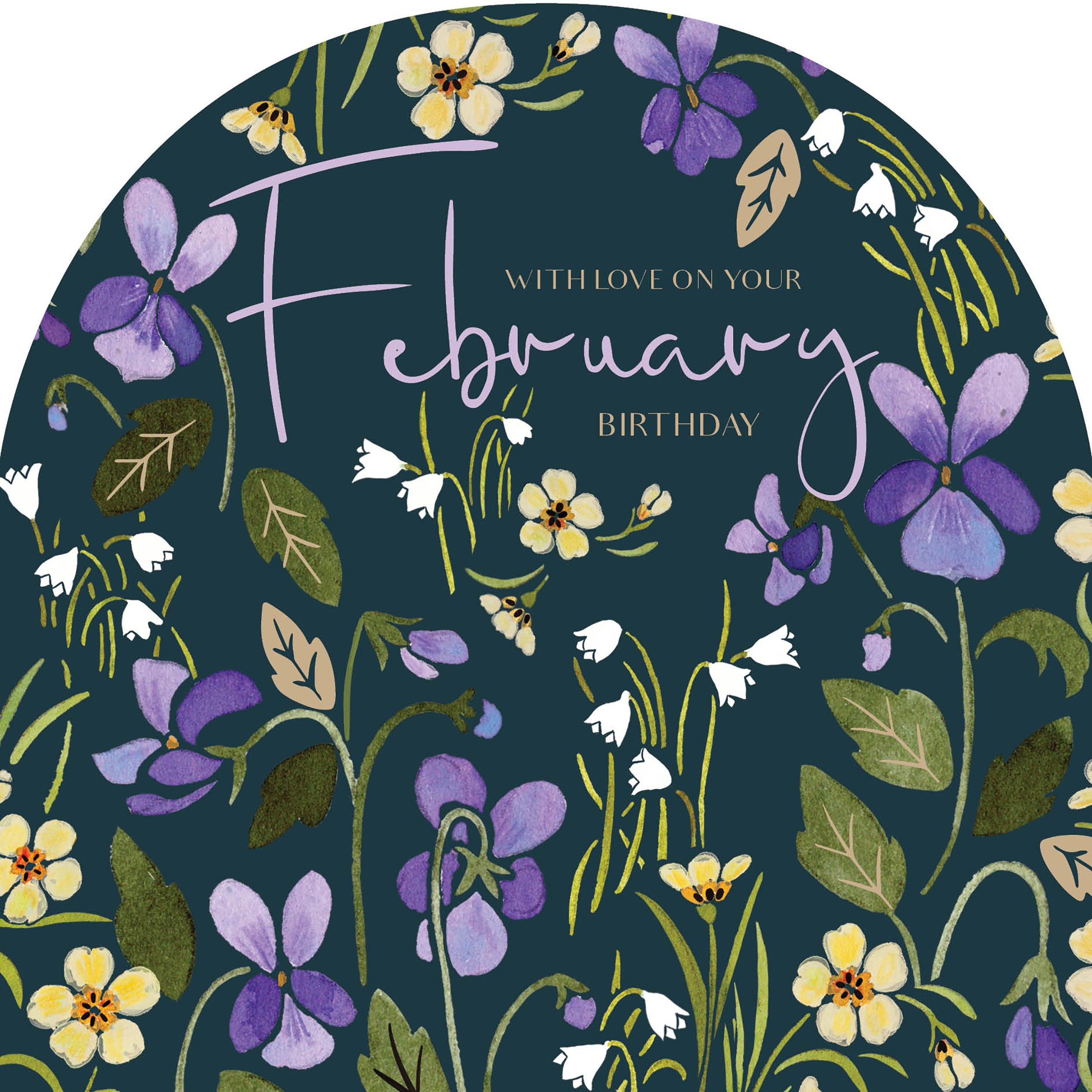 Birthday Blooms Card - February – Otter House