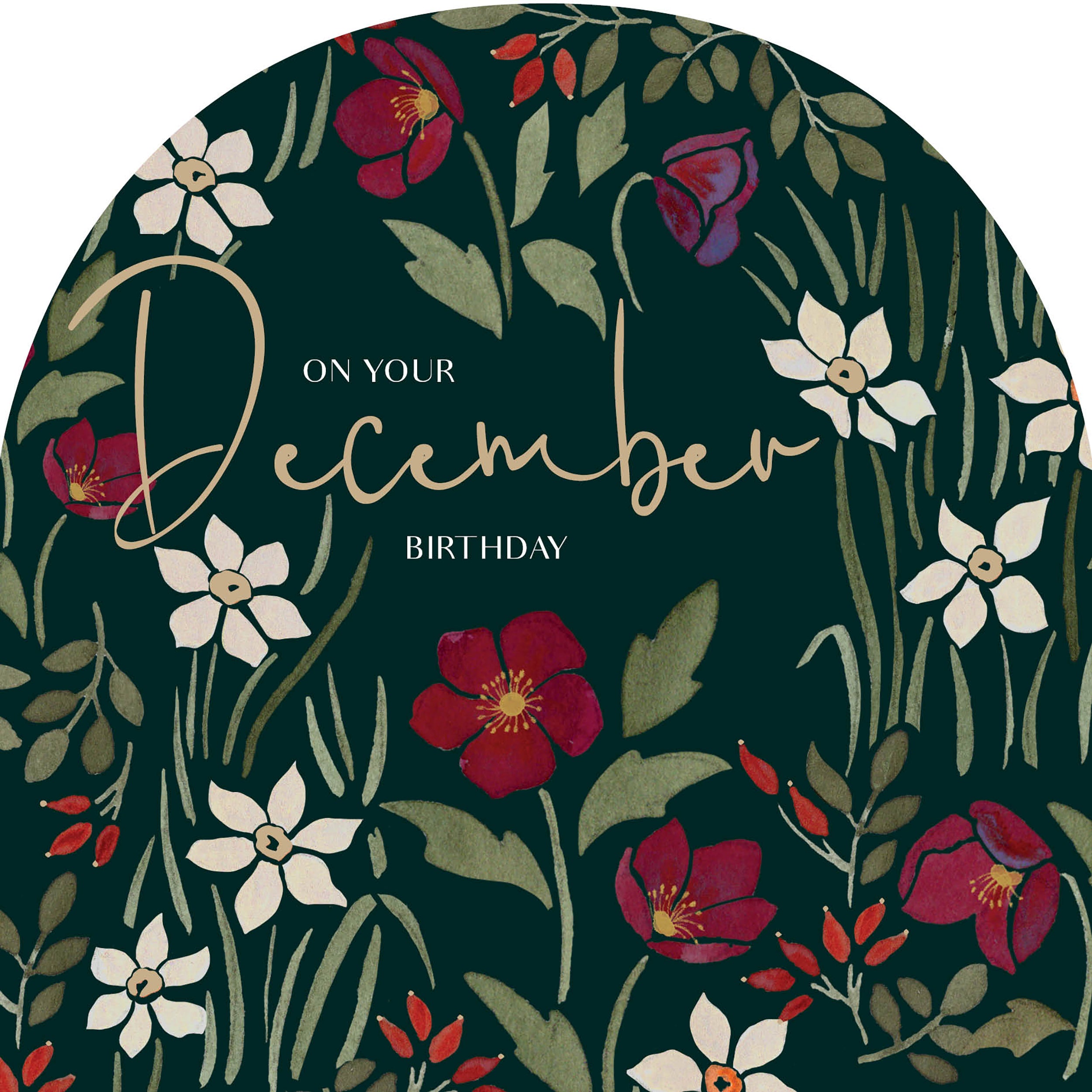 Birthday Blooms Card - December – Otter House
