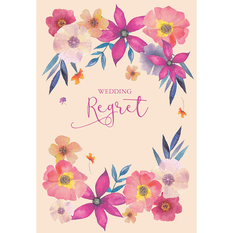 Wedding Regret Card - Floral – Otter House