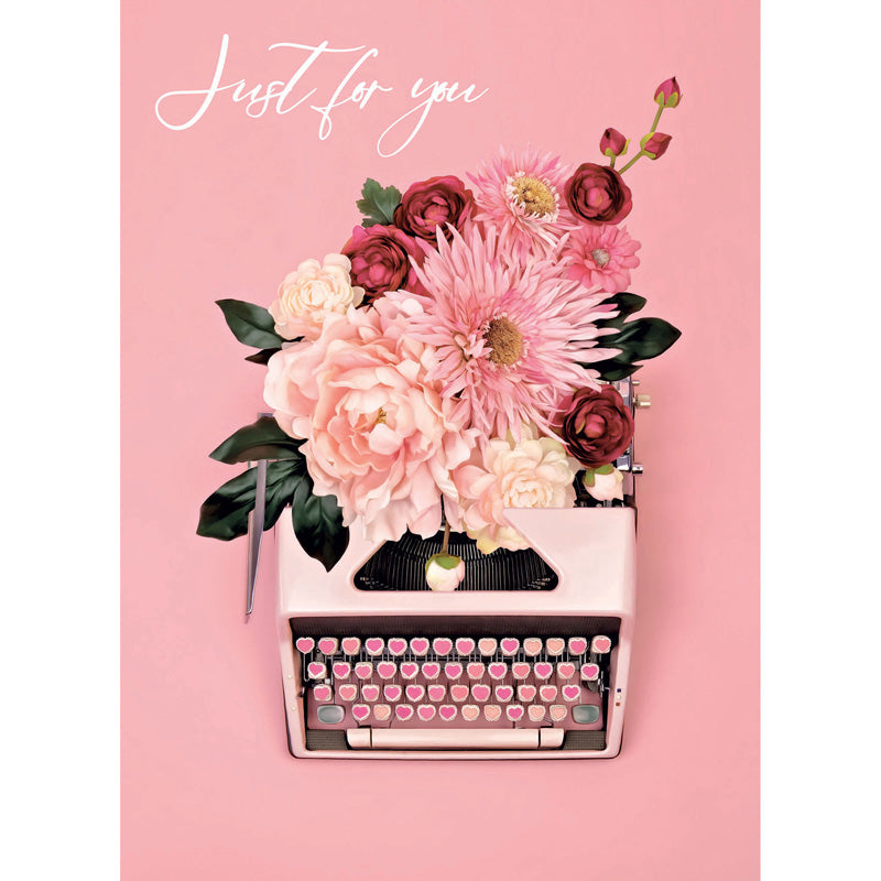 Floral Birthday Card - Pretty Typewriter – Otter House